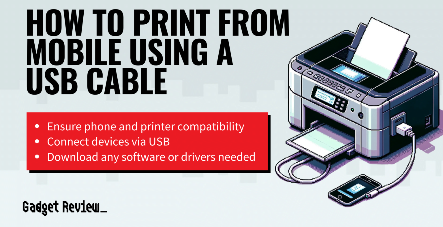 How To Print From Mobile Using USB Cable | Printing With USB Cable