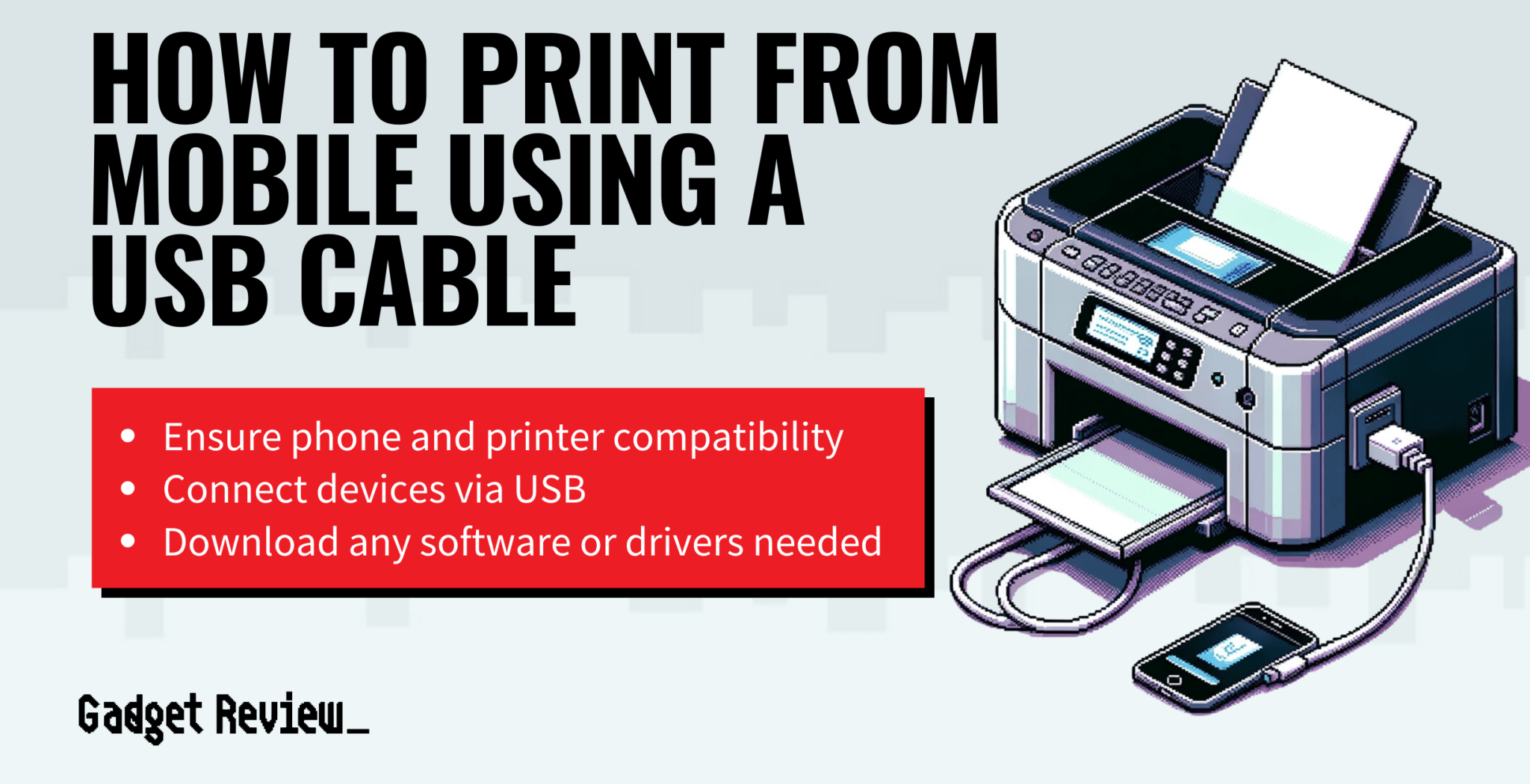 How To Print From Mobile Using USB Cable | Printing With USB Cable