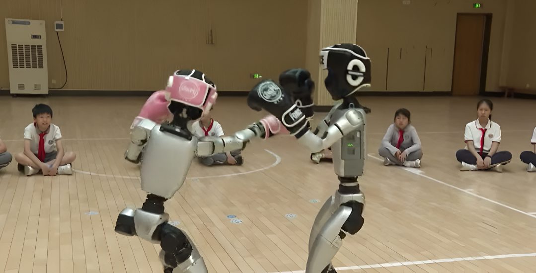 Unitree's Combat Robots Turn School Gym Into Boxing Arena - Gadget Review