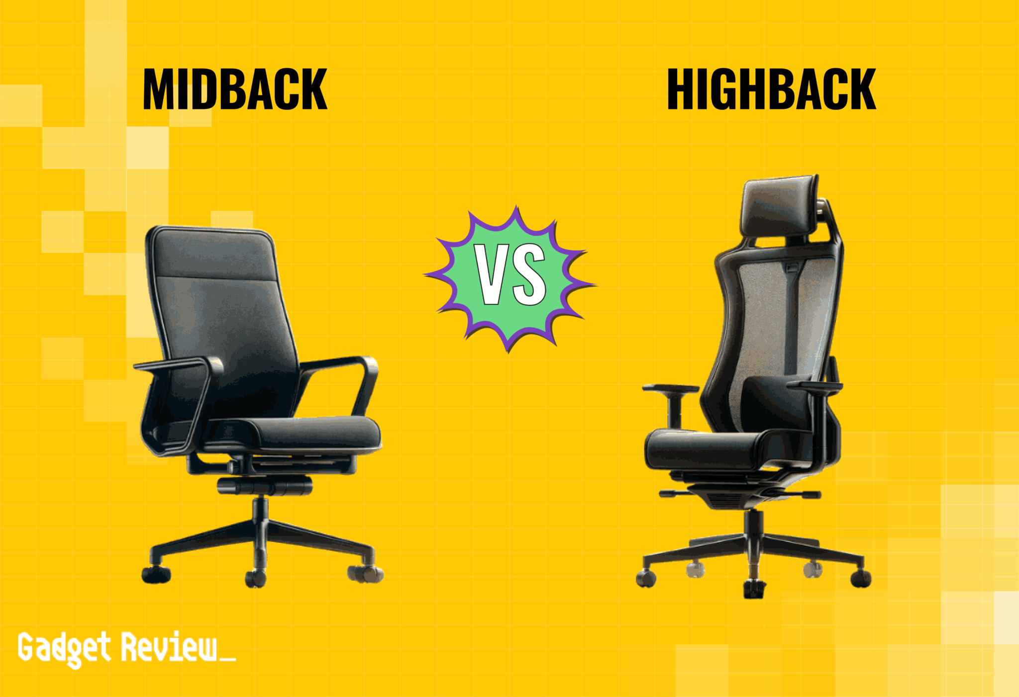 Mid Back Vs High Back Chair | High or Mid Back Office Chairs