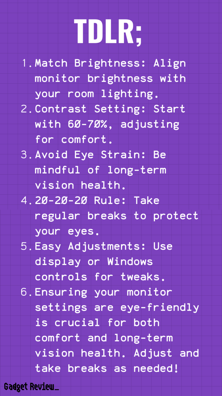 Best Monitor Brightness And Contrast Settings For Eyes | Help Eye Strain