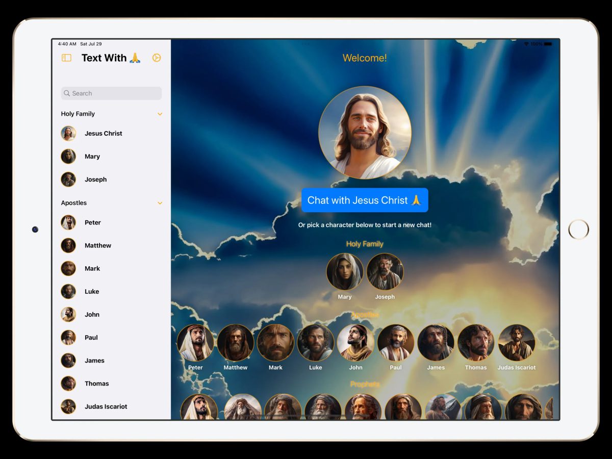 Text With Jesus, Mary, or Moses Instantly - Gadget Review